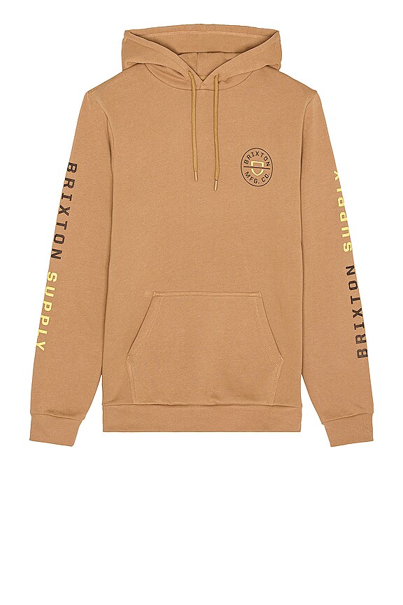 Brixton Crest Hood in Mojave, Deep Brown & Limelight | REVOLVE