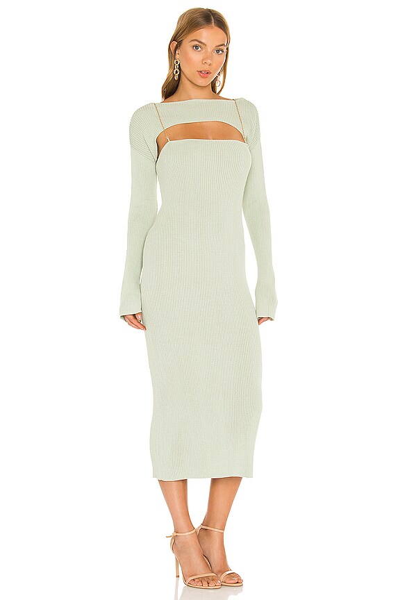 Bubish X REVOLVE Paloma Bodycon Midi Dress in Sage | REVOLVE