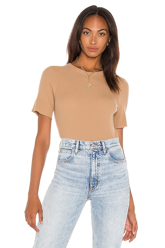 SWTR Rib Tee in Camel | REVOLVE