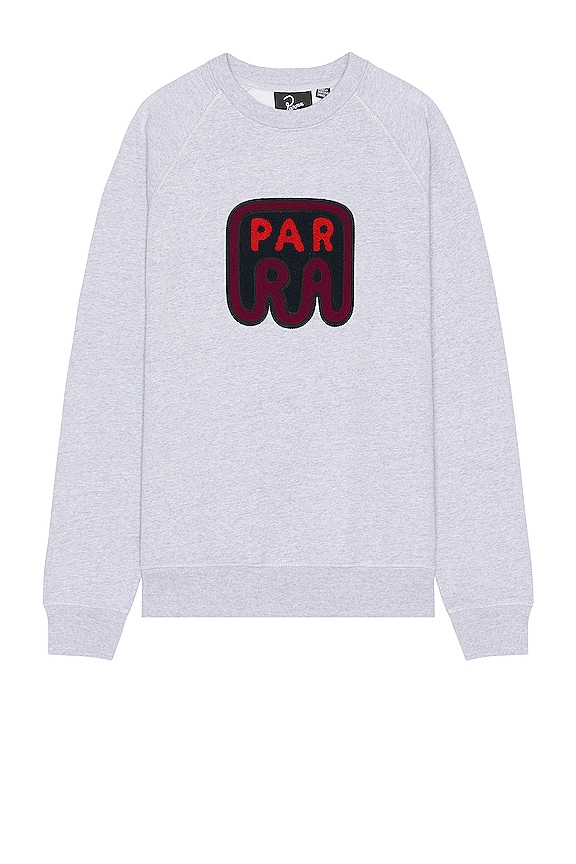 By Parra Fast Food Logo Crewneck in Heather Grey | REVOLVE