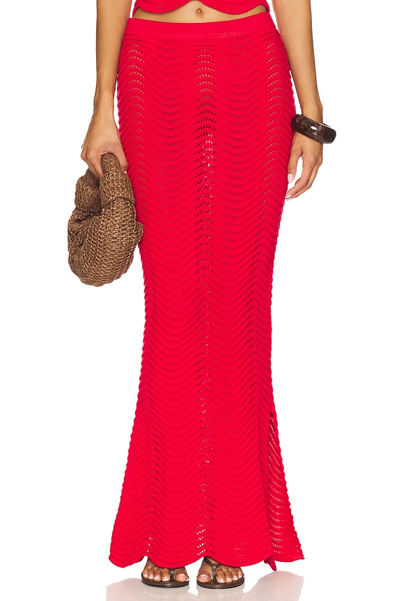CIN CIN Soda Knit Maxi Skirt in Cherry | REVOLVE