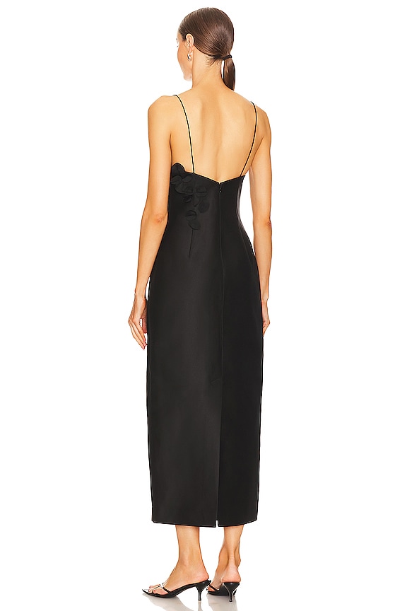 Acler Isla Column Midi Dress in Black | REVOLVE