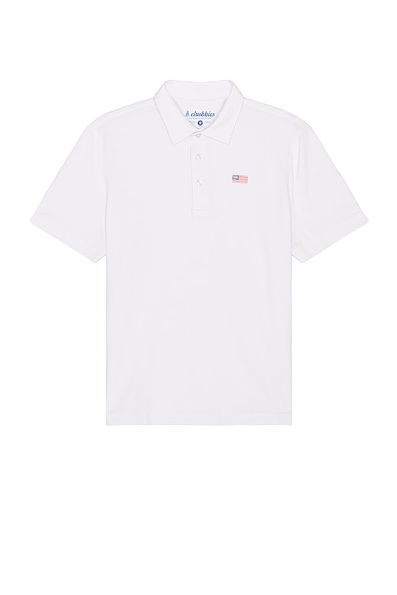 Chubbies The Classic Performance Polo Shirt in Pure White | REVOLVE