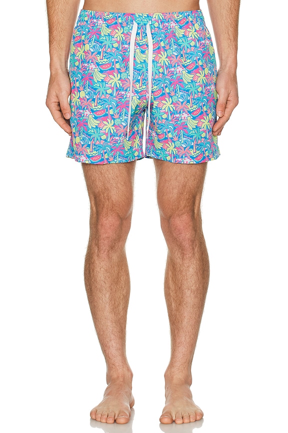 Chubbies The Tropical Bunches 5.5" Swim Short in Bright Blue | REVOLVE