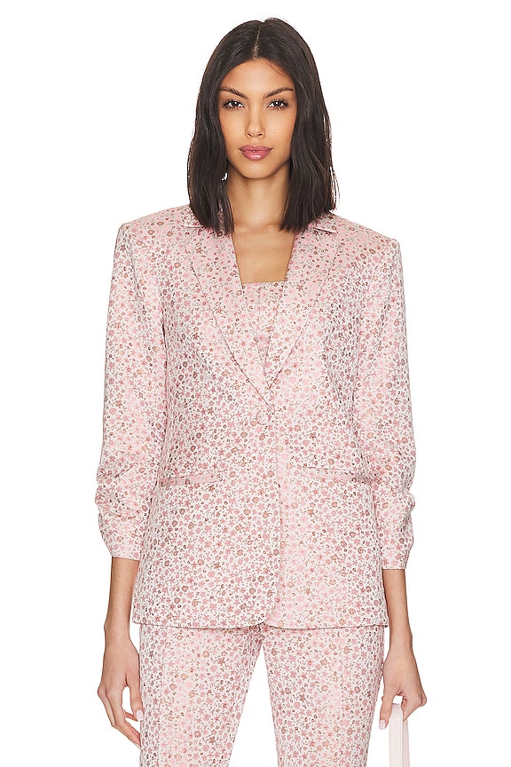 Cinq a Sept Khloe Jacquard Blazer in Pale Rose Multi | REVOLVE