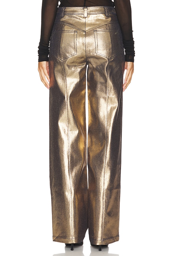 Cinq a Sept Gold Coated Francine Pant in Gold | REVOLVE