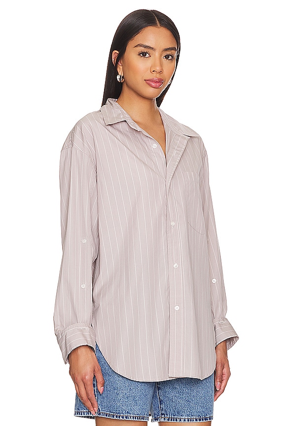 Citizens of Humanity Kayla Shirt in Tailor Grey Stripe | REVOLVE