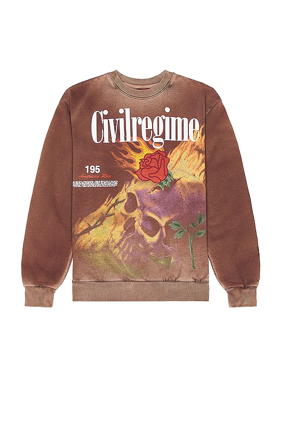 Civil Regime Rose From the Deep Crewneck in Vintage Chocolate | REVOLVE