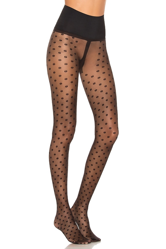 Commando Polka Dot Sheer Tight in black | REVOLVE