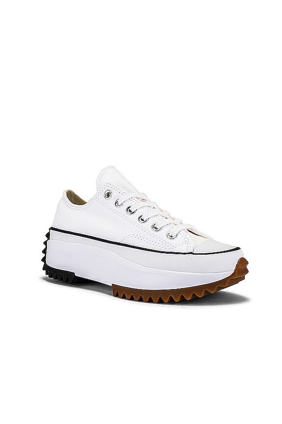 Converse Run Star Hike Platform Sneaker in White, Black, & Gum | REVOLVE