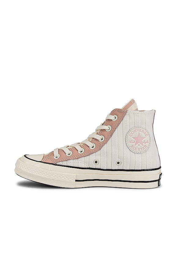 Converse Chuck 70 Striped Terry Cloth Sneaker in Egret, Pink Clay ...
