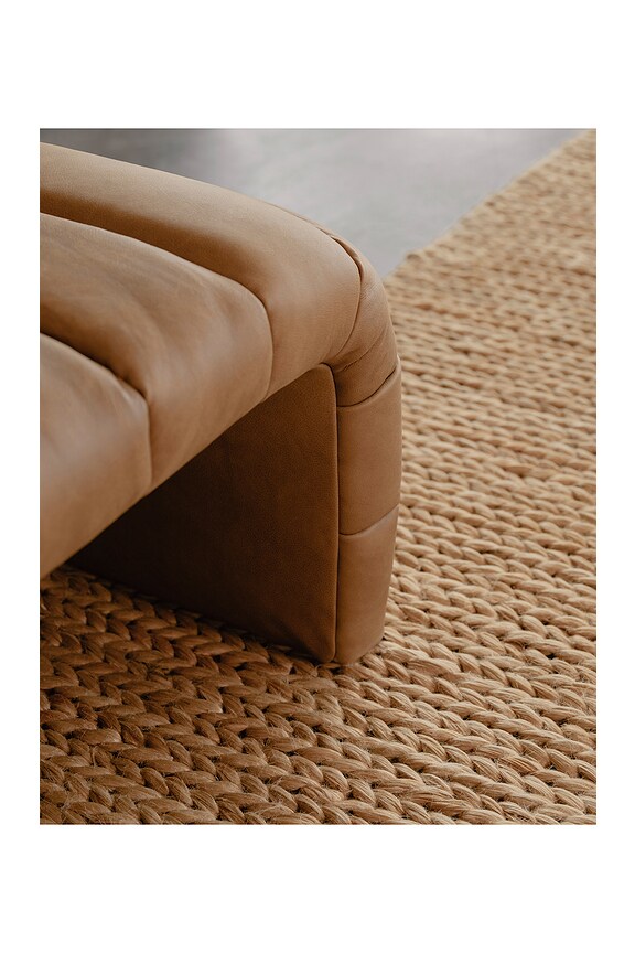 Coco Republic Westwood Bench in Small & Brown Leather | REVOLVE