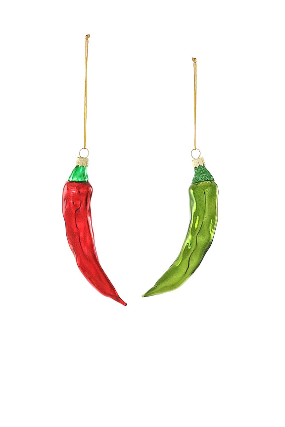 Cody Foster & Co Jalapeno Chili Pepper Ornament Set Of 2 | REVOLVE