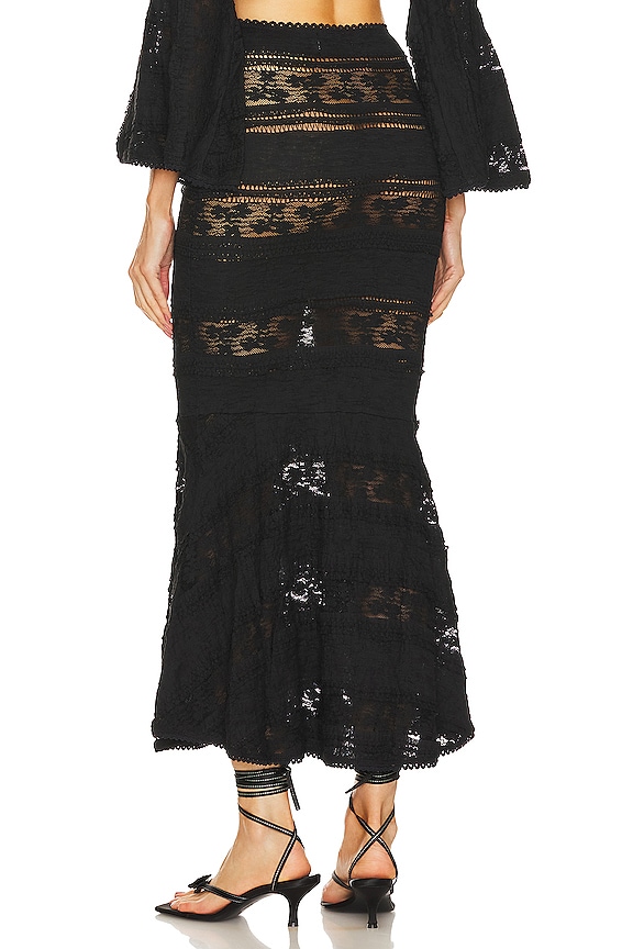 Charo Ruiz Ibiza Shir Long Skirt in Black | REVOLVE