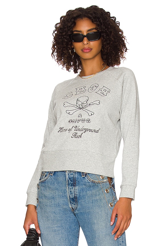 Chaser Fleece Long Sleeve Crew Tee in Heather Grey | REVOLVE