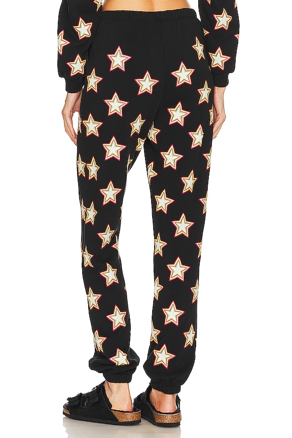 Chaser Rainbow Star Toss Pant in Wash Black | REVOLVE