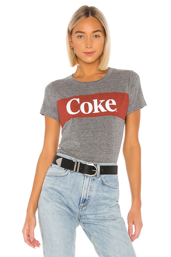 Chaser Coca-Cola Tee in Streaky Grey | REVOLVE