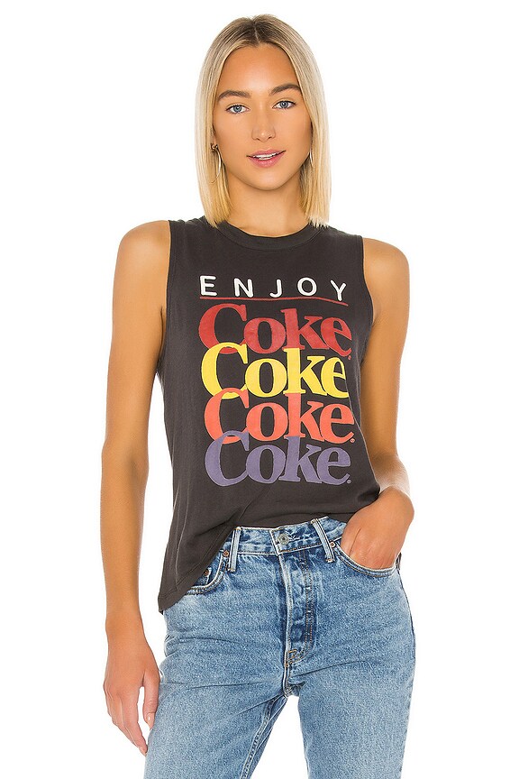 Chaser Enjoy Coke Tank in Very Black | REVOLVE