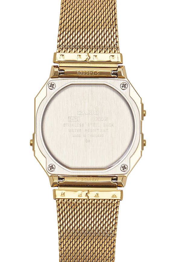 Casio A700 Series Watch in Stainless Steel Gold | REVOLVE
