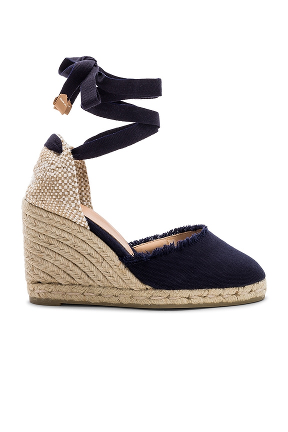 Castaner Canela Wedge in Azul Marino | REVOLVE