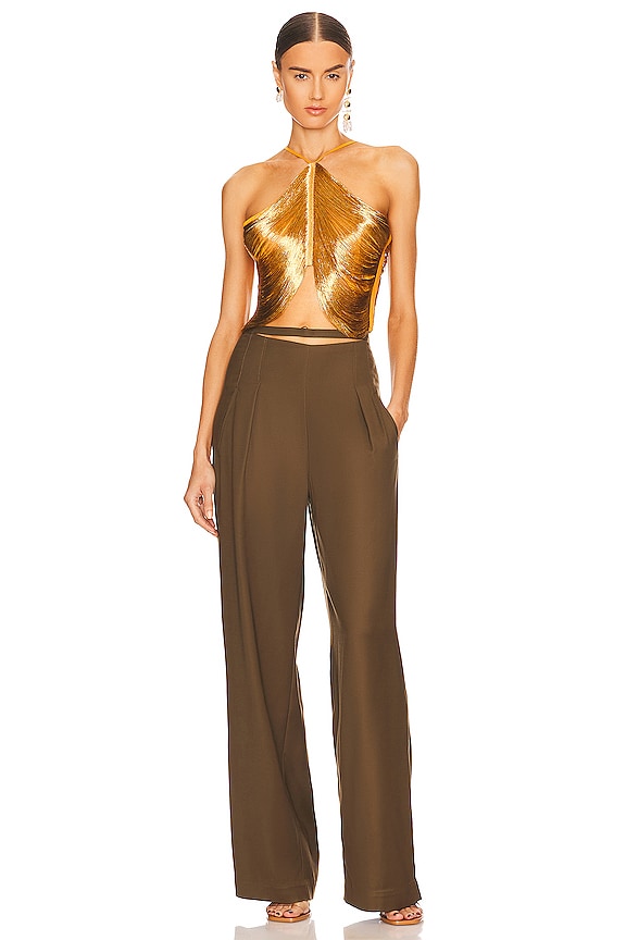 Cult Gaia Quella Top in Gold | REVOLVE