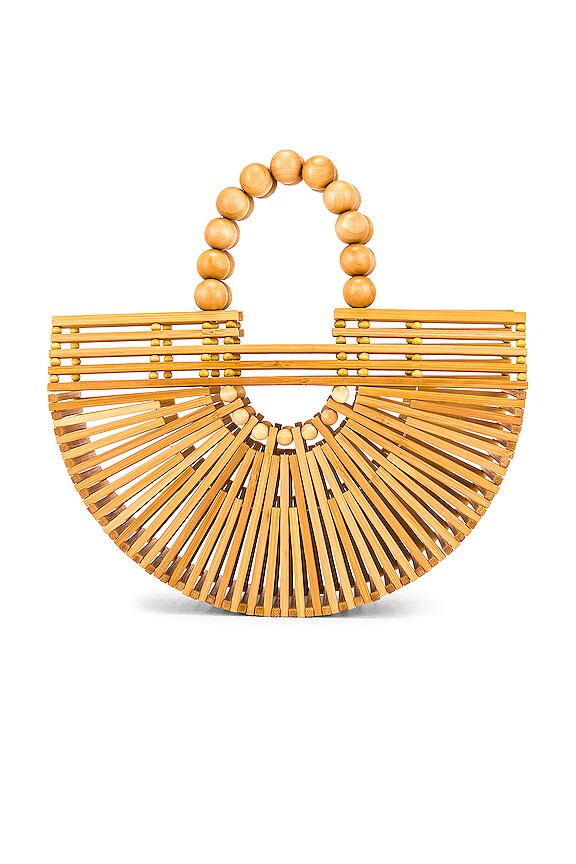 Cult Gaia Mini Fan Ark Bag in Natural | REVOLVE