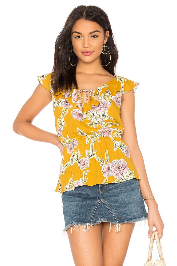 cupcakes and cashmere Alex Top in Yellow Gold | REVOLVE