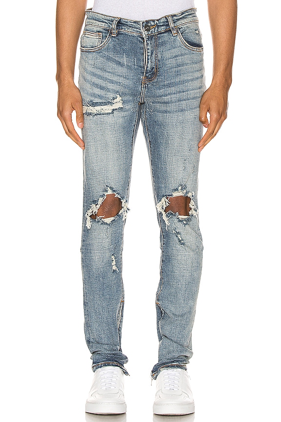 Crysp Denim Pacific Denim Jean in Blue Ripped | REVOLVE