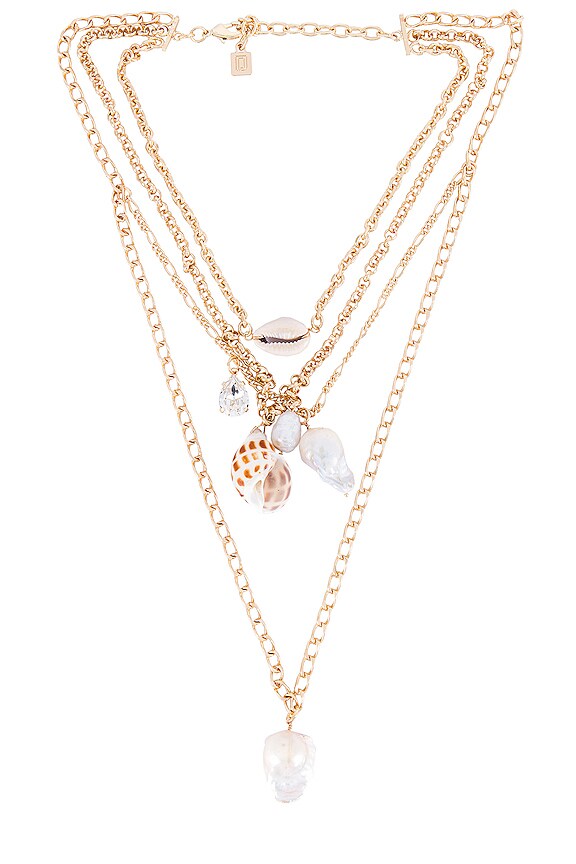 DANNIJO Syd Layered Necklace in Gold | REVOLVE