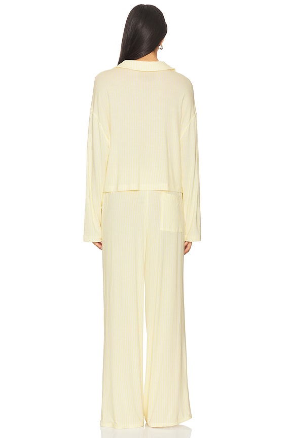 Dairy Boy Butter Sleep Set Pajamas in Lemon Pinstripe | REVOLVE