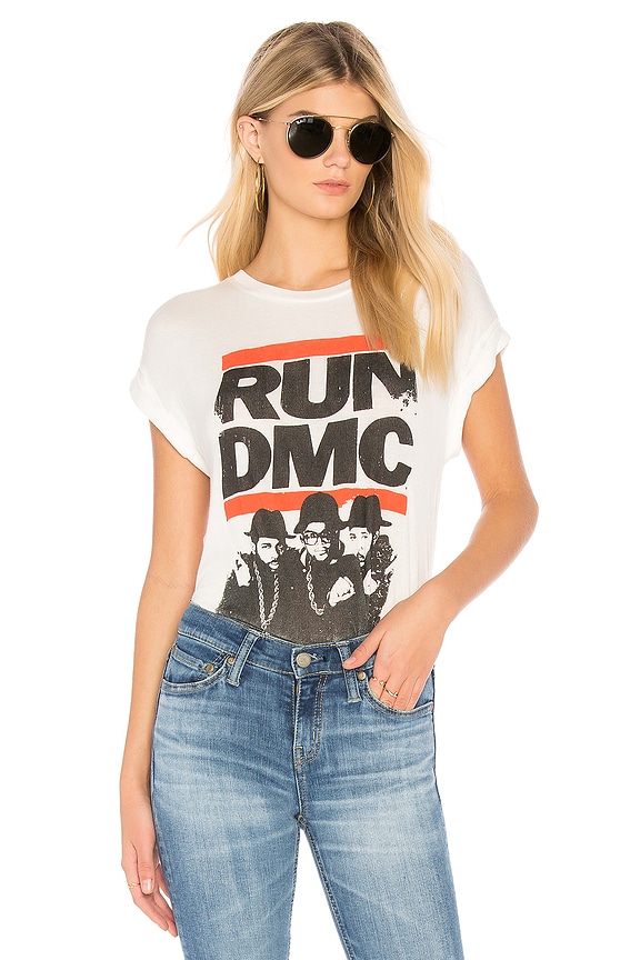 DAYDREAMER Run DMC Band Tee in Vintage White | REVOLVE