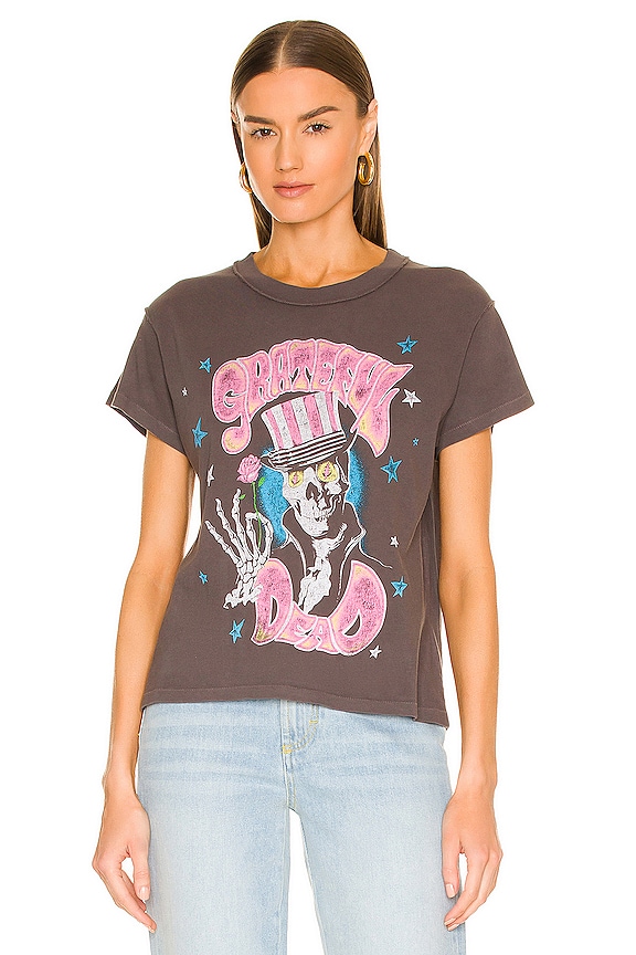 DAYDREAMER Grateful Dead Forever Skelly Tee in Washed Black | REVOLVE