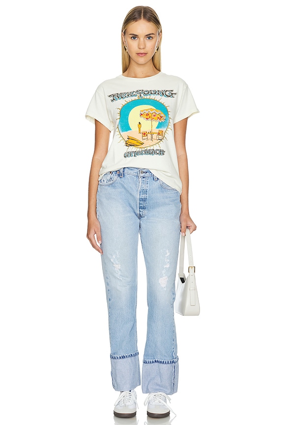 DAYDREAMER Neil Young On The Beach Tour Tee in Stone Vintage | REVOLVE