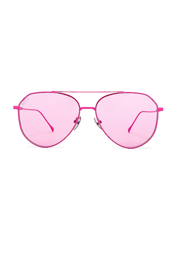 DIFF EYEWEAR Dash in Neon Pink | REVOLVE
