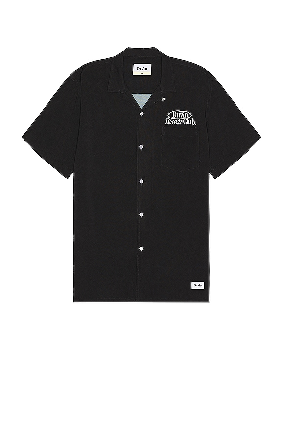 Duvin Design Members Button Up Shirt in Black | REVOLVE