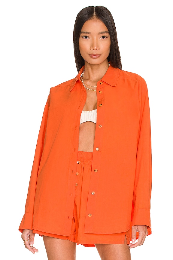 DONNI. Pop Shirt in Papaya | REVOLVE
