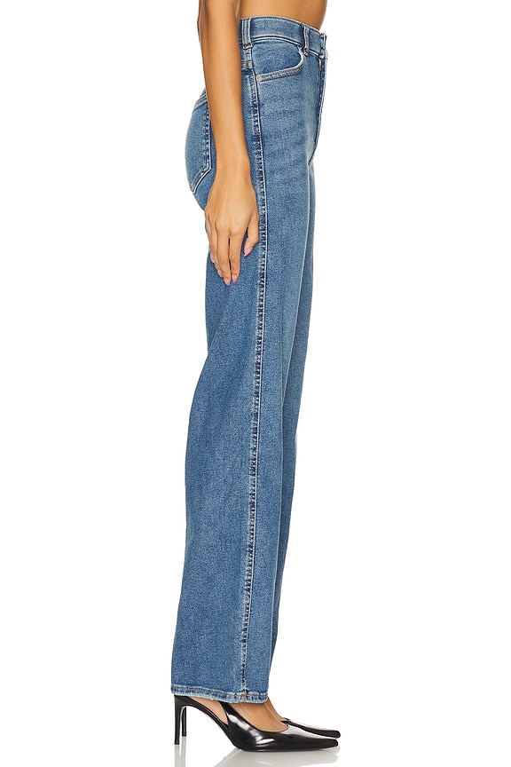 Dr. Denim Moxy Straight Jeans in Cape Sky Worn Hem | REVOLVE