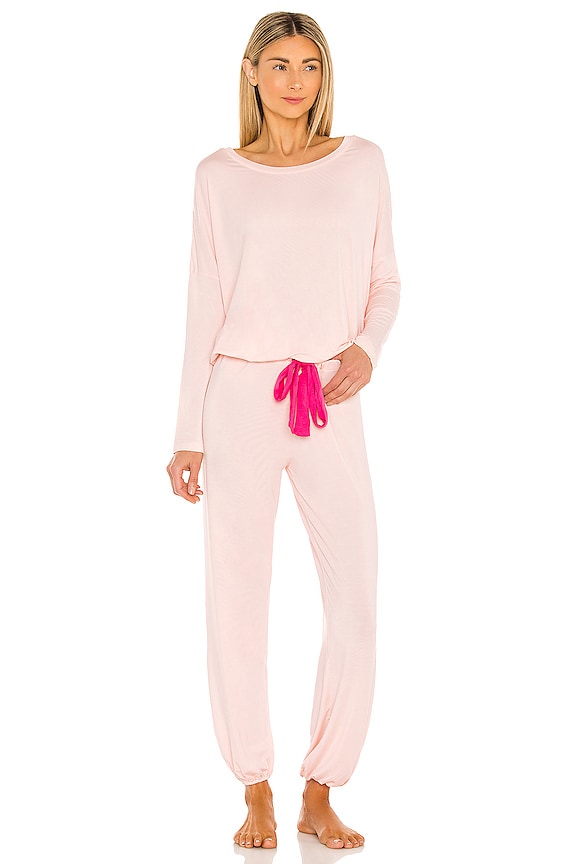 eberjey Gisele Slouchy Set in Bellini & Bright Pink | REVOLVE