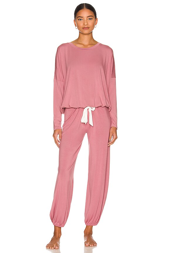 eberjey Gisele The Slouchy Set in Acai & Ivory | REVOLVE