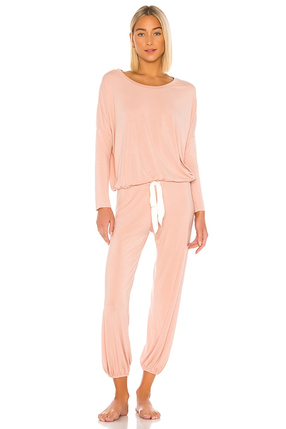 eberjey Gisele Slouchy Set in Misty Rose & Ivory | REVOLVE