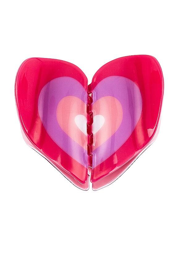 Emi Jay BFF Heart Clip Set in Pink & Purple | REVOLVE