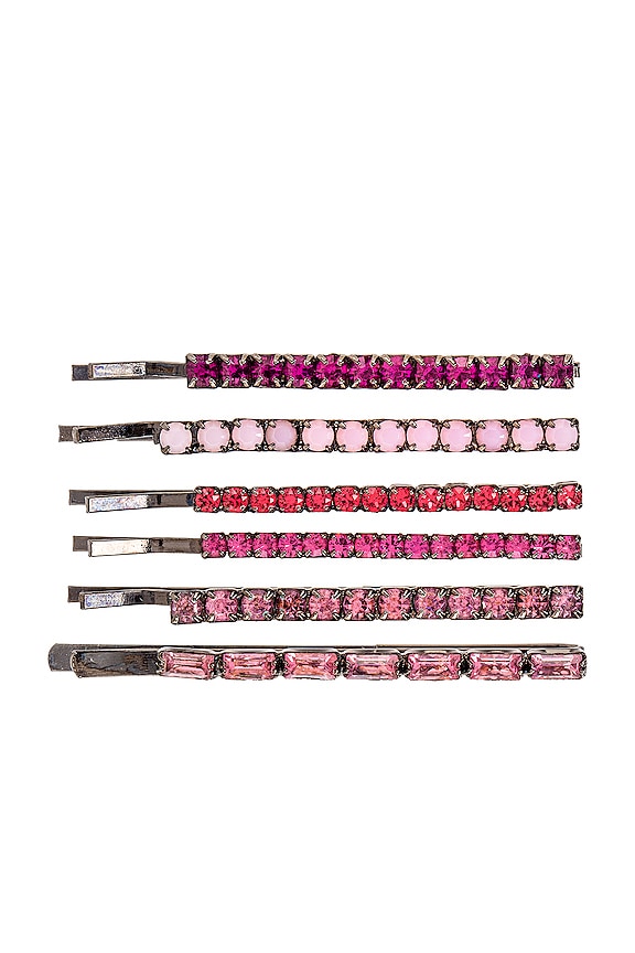 Elizabeth Cole Bitty Hair Pin Set in Pink | REVOLVE