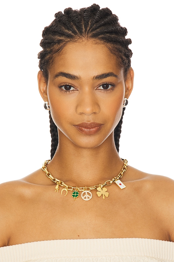 Elizabeth Cole Lucky You Necklace in Multi | REVOLVE