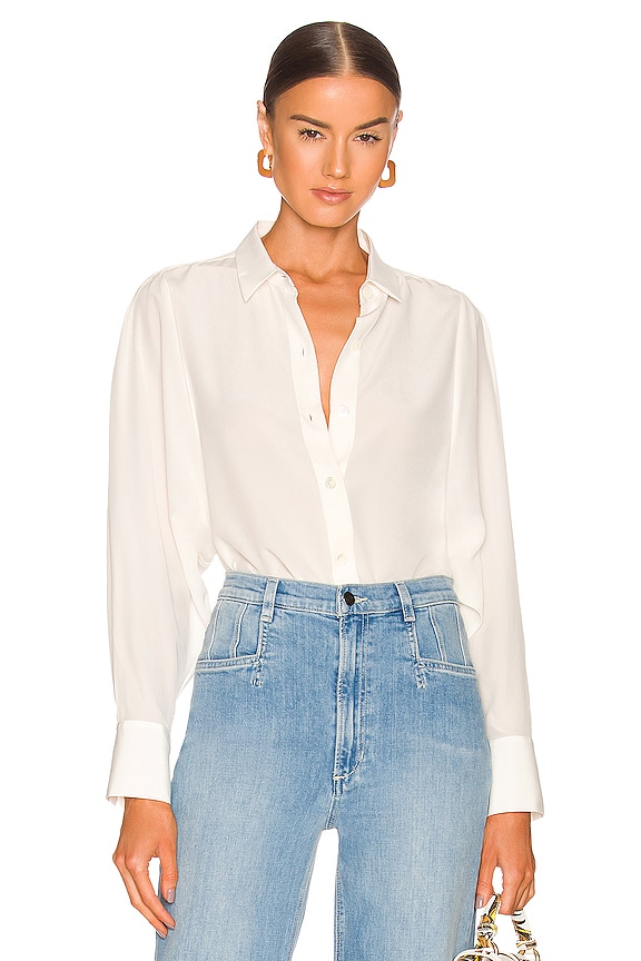 Equipment Shanton Blouse in Nature White | REVOLVE