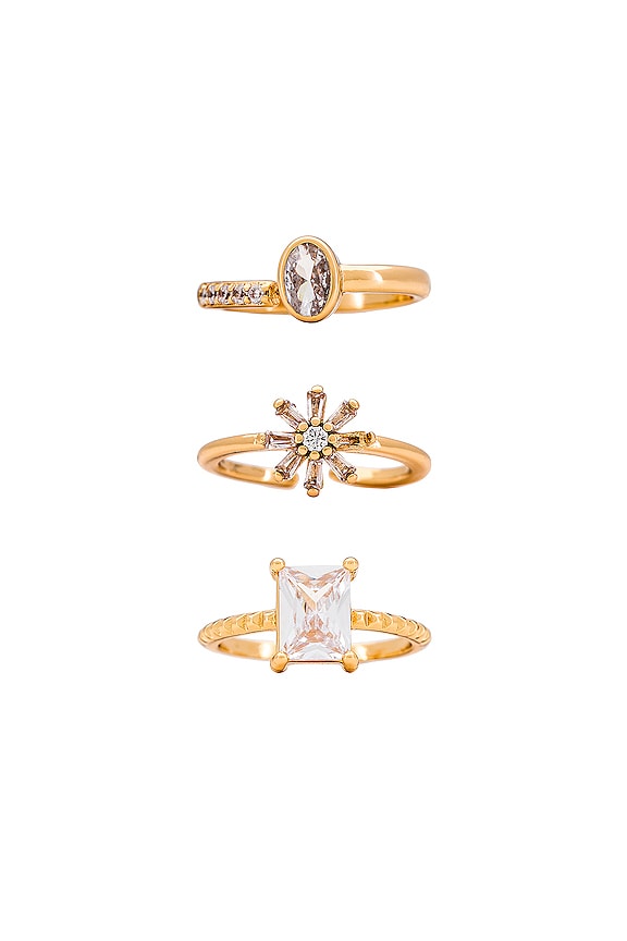 Ettika Delicate Ring Set in Gold | REVOLVE