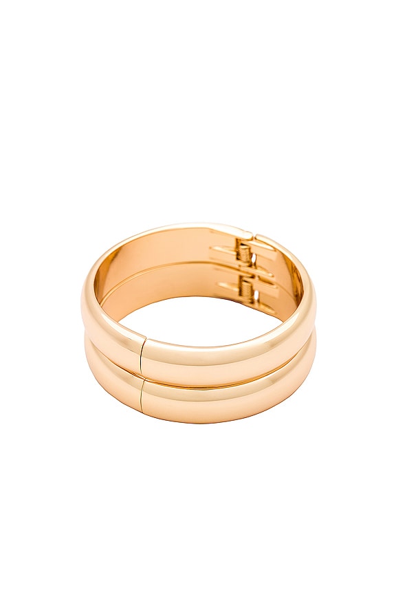 Ettika Simple Stackable Bangle Bracelet Set in 18k Gold Plated | REVOLVE