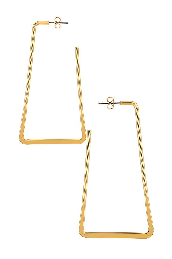 Ettika Square Hoop Earrings in Gold | REVOLVE