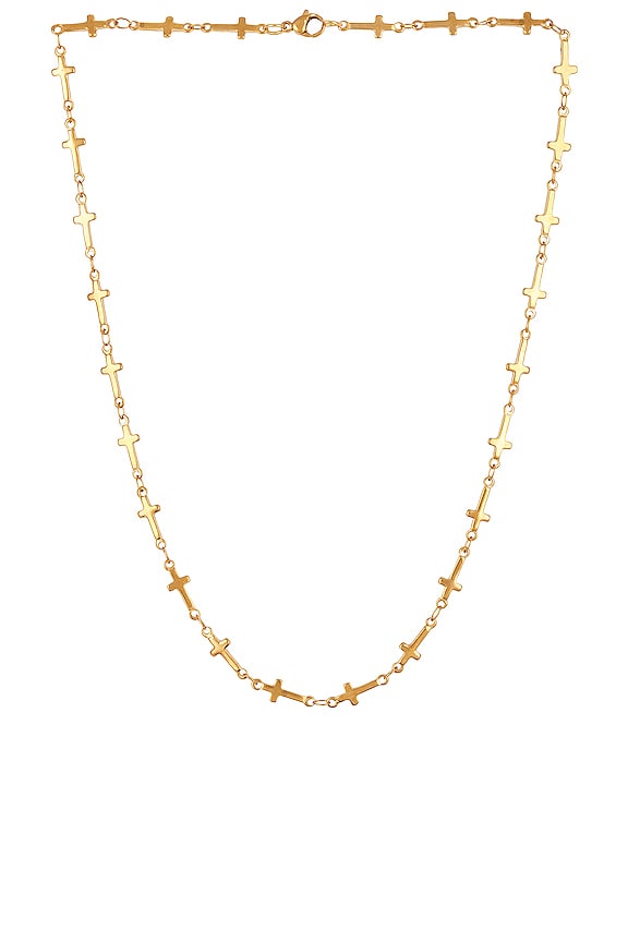Ellie Vail Kennedy Cross Chain Necklace in Gold | REVOLVE