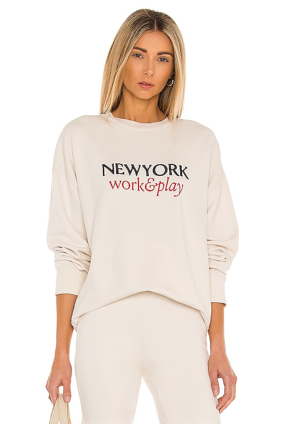 FRAME Work & Play Sweatshirt in Whisper White | REVOLVE