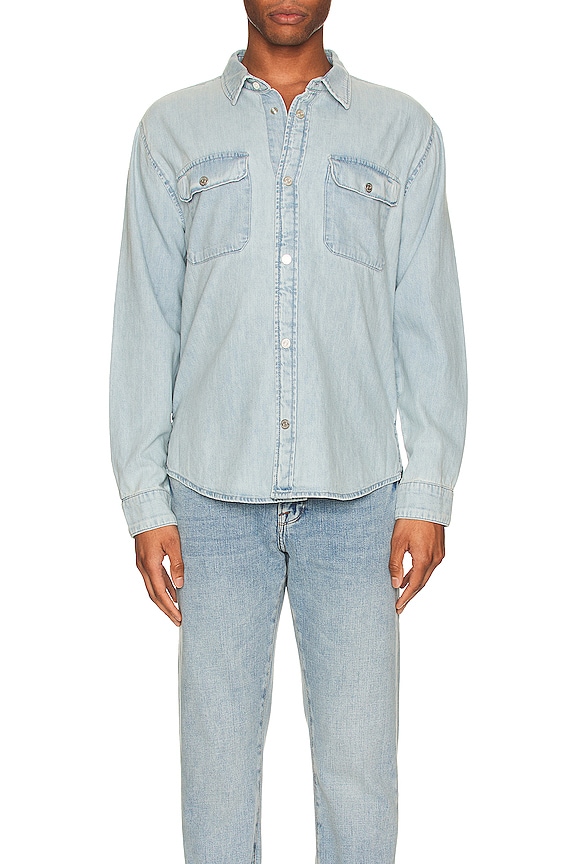 FRAME Denim Shirt in Sunbleached | REVOLVE
